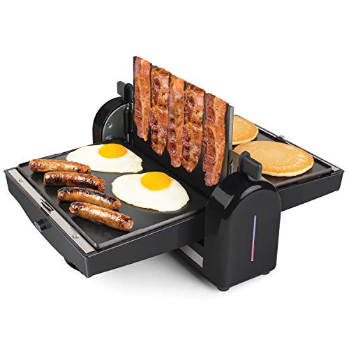 HomeCraft Nostalgia Nonstick Electric Bacon Press & Griddle Cooks 6 ...