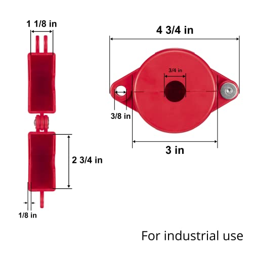 TRADESAFE Gate Valve Lockout Device, 1" to 2-1/2" Diameter, 2 Pack ...