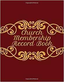 Church Membership Record Book: Large Church Membership Record Organizer ...