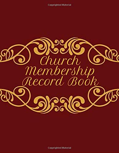 Church Membership Record Book: Large Church Membership Record Organizer ...