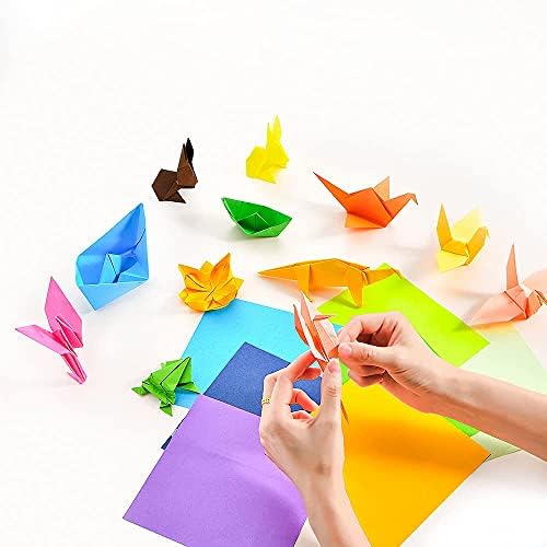 PAPUS Origami Paper 500 Sheets 20 Colors Double Sided Colors 6inch ...