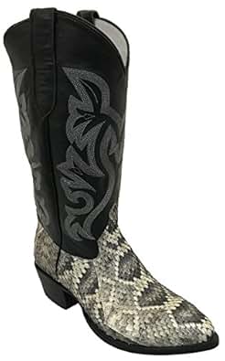 Amazon.com | Cowtown Rattlesnake Pointed Toe Exotic Western Cowboy Boot ...