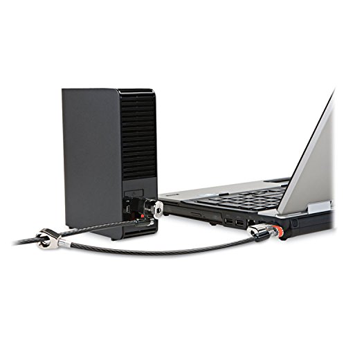 Kensington 64638 ClickSafe Keyed Twin Laptop Lock, 5ft and 8in Cables ...