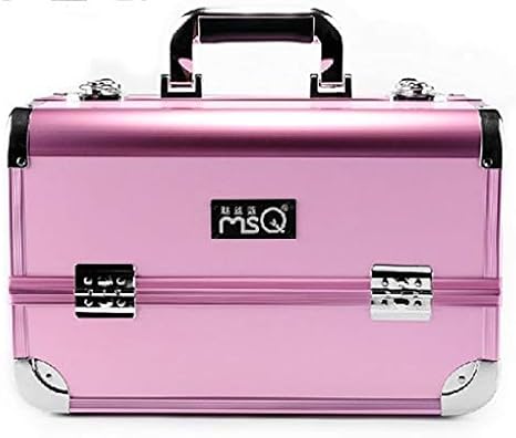 Light Pink Color Beauty Box Makeup Carry Case Cosmetic Beautician ...