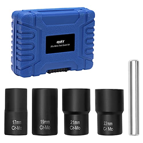 OMT Twist Socket Tool Set, 1/2" Drive 5pc Nut and Bolt Extractor Set ...