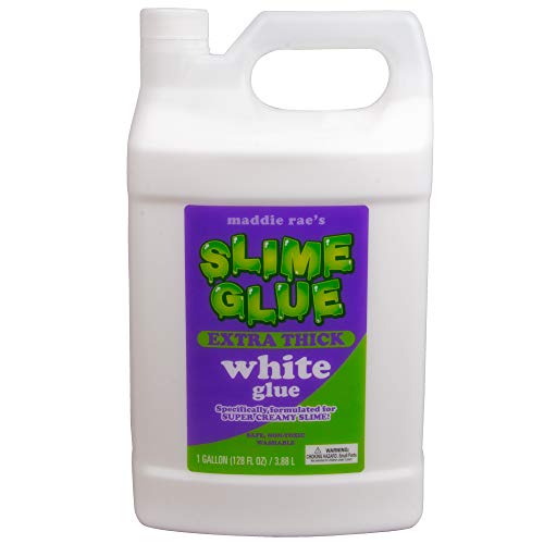 Maddie Raes Slime Glue Extra Thick All White Gallon Value Size – Non ...