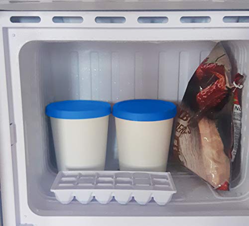 Ice Cream Storage Freezer Containers with Silicone Lids (3 Pack, 1 ...