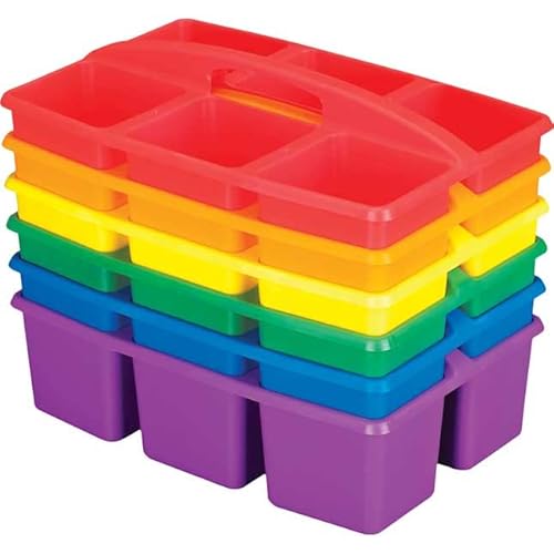 Really Good Stuff Six-Equal-Compartment Caddies, Set of 6, Assorted ...