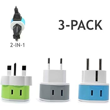 Amazon.com: United States to France Travel Power Adapter to Connect ...