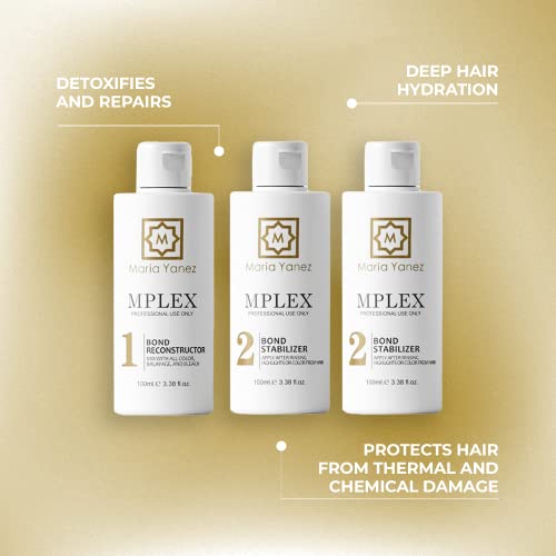 Kit MPLEX 1&2 by Maria Yanez, Hair Treatment, Bond Regenerator & Bond Stabilizer Stylist Kit ...