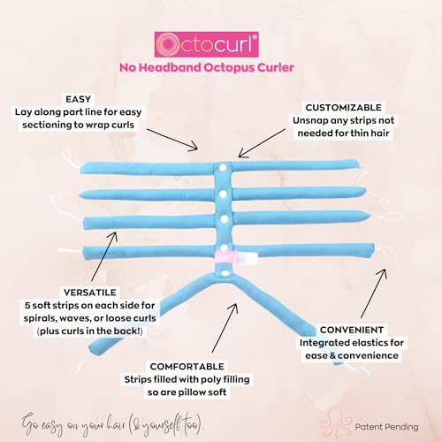 Octocurl Heatless Hair Curlers for Long Hair - No Headband Soft Pillow ...