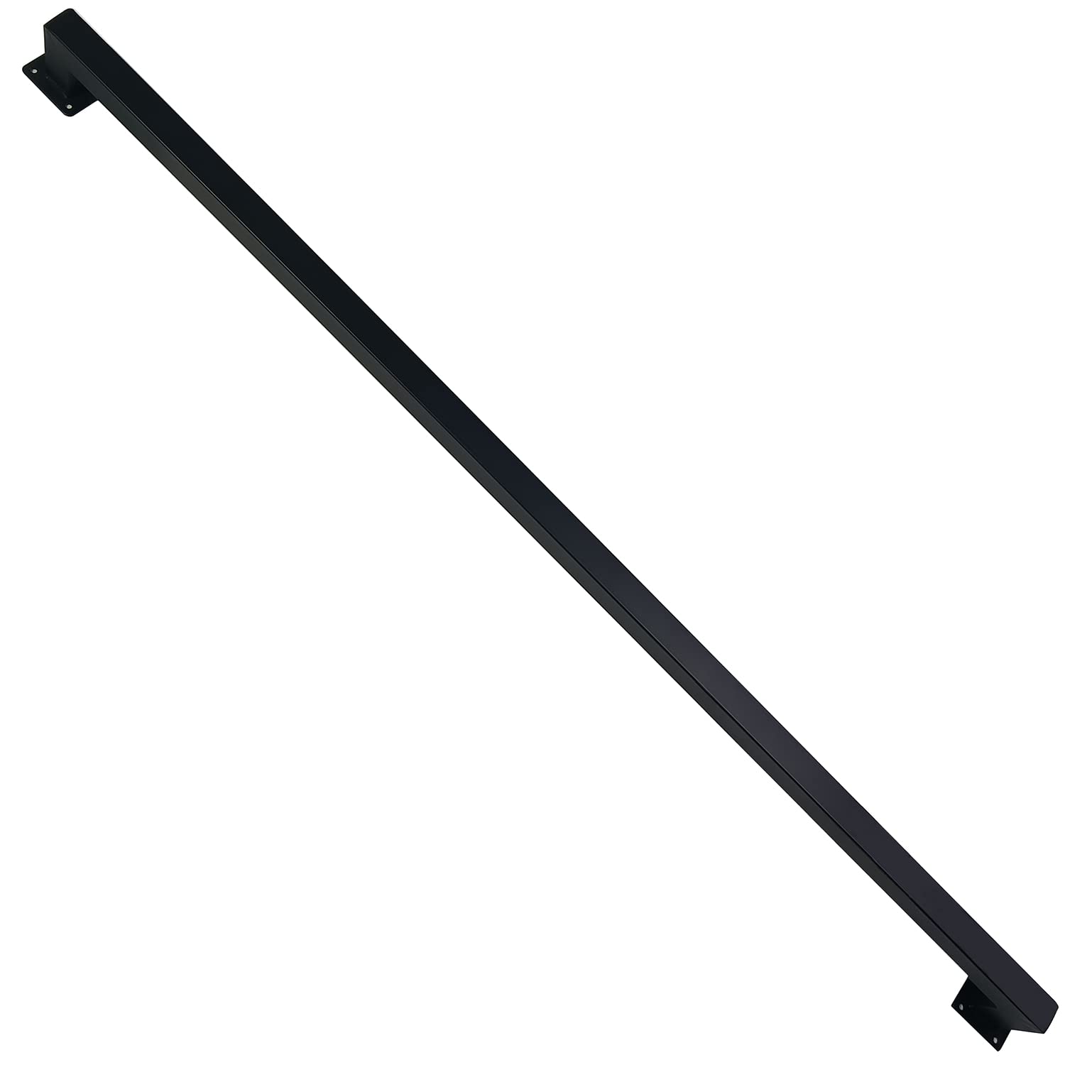 Mua Modern Stair Handrail Grab Bar Kit, 4ft Black Galvanized Industrial ...