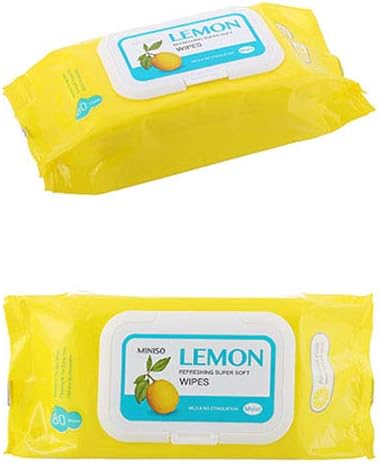 Miniso Lemon Refreshing Soft Wipes 80 Sheets price in UAE | Amazon UAE ...