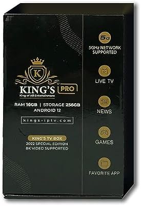 KING'S PRO TV BOX 2022 special limited edition 5GHz NETWORK SUPPORT RAM ...