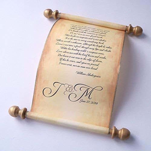 Amazon.com: Wedding vows scroll, love letter, secret message scroll ...