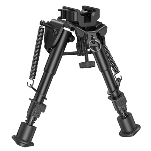CVLIFE 6-9 Inches Rifle Bipod with Quick Release Adapter for Picatinny ...