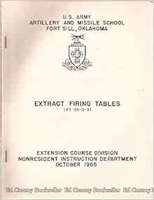 Firing Tables for Cannon, 155mm Howitzer, M1, M1A1 and M45: Department ...