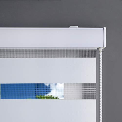 WYMO Zebra Blinds White - 20 x 64 inch - Sheer Horizontal Window Blinds ...