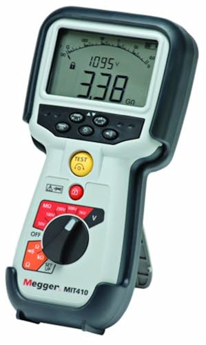 Megger MIT410 Insulation Tester, 100 Gigaohms Resistance, 50V, 100V ...