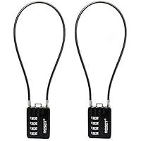 Amazon.com: RESET-201(2 Pack) 4 Digit Combination Padlock with 12 inch ...