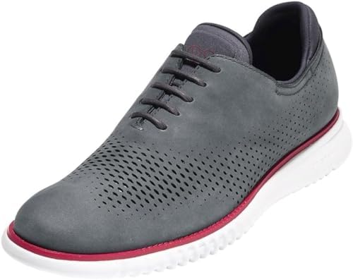 Cole Haan Men's 2.Zerogrand Laser Wing Oxford, Gray Pinstripe/Optic ...