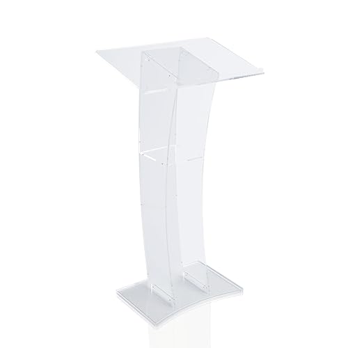 DHBREK Clear Acrylic Podium, New Acrylic Podium Stand, Clear Acrylic ...