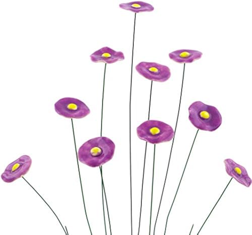 Polish Pottery 10-Piece Ceramic Flowers Set - Polish Bouquet (Purple ...