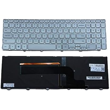 Amazon.com: Replacement Backlit Keyboard Silver Frame For Dell Inspiron ...