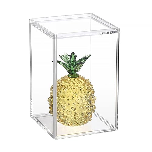 JUXYES Clear Acrylic Display Case with Sliding Door for Mini Action ...