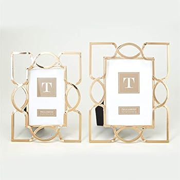 Amazon.com - Twos Company S/2 ROSE GOLD PHOTO FRAMES IN 4" X 6" AND 5 ...
