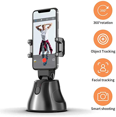 360 Rotation Auto Face Object Tracking Phone Mount Holder -Hands Free ...