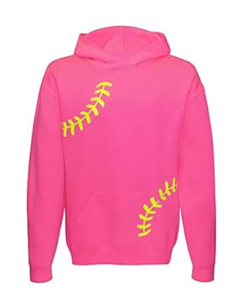 Amazon.com: Zone Apparel Softball Girl's Youth Softball Hoodie ...