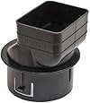 Amazon.com: Universal Downspout to Drain Pipe Tile Adapter (Black ...