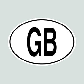 Amazon.com: Magnet GB United Kingdom Country Code Oval Magnetic Vinyl ...