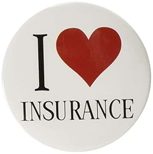 I LOVE INSURANCE Pinback Button (((LARGE))) 2.25" Pin / Badge Heart ...