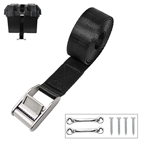 Battery Tie Down Straps, Heavy Duty Stainless Steel Marine Cam Buckle ...