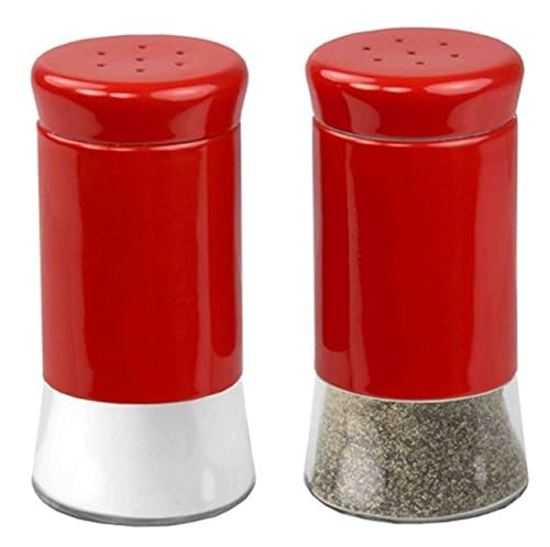 Retro-Styled Stainless Steel Salt and Pepper Shakers (Red), By Home ...