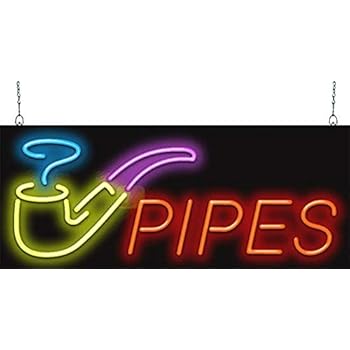 Glass Pipes Neon Sign - - Amazon.com