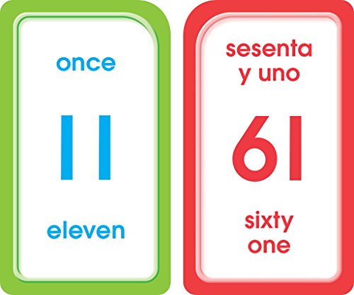School Zone - Bilingual Numbers 1-100 Flash Cards - Ages 4+, Preschool ...