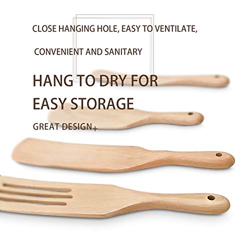 Spurtle Set, Ecumia Wooden Cooking Utensils, Spurtles Kitchen Tools ...