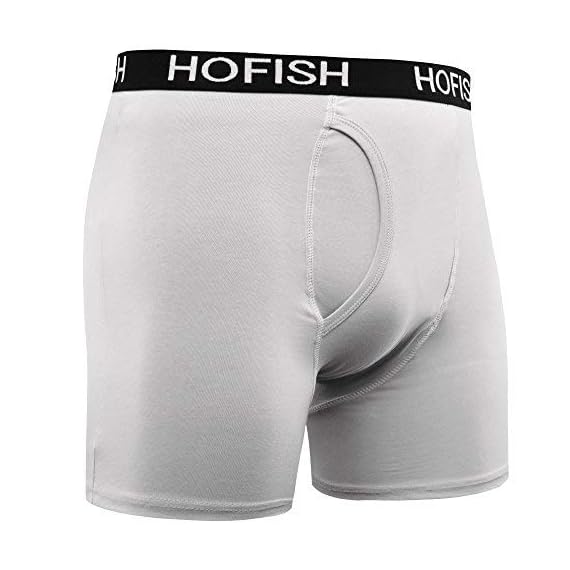 HOFISH US Men’s Seamless Comfort Soft Cotton Boxer Brief (Pack of 6 ...