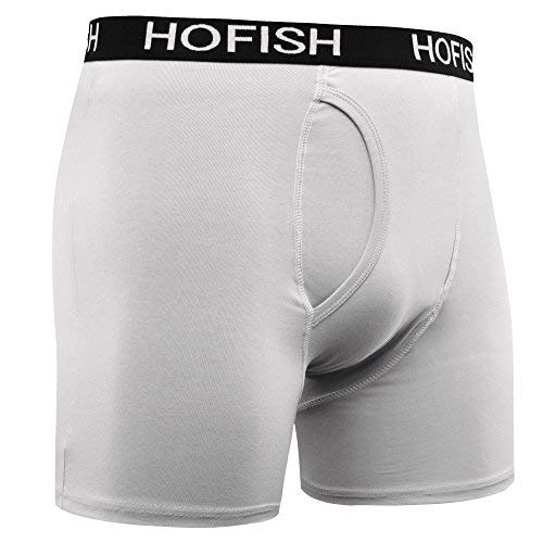 HOFISH US Men’s Seamless Comfort Soft Cotton Boxer Brief (Pack of 6 ...