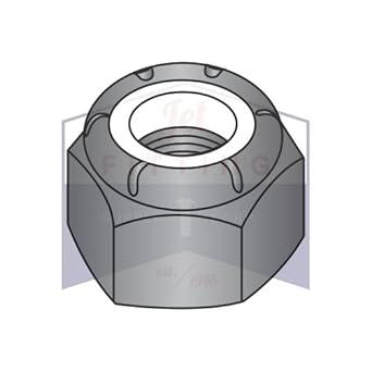 M8-1.25 Nylon Insert Locknuts/Steel/Black Oxide / DIN985 (Quantity: 1 ...