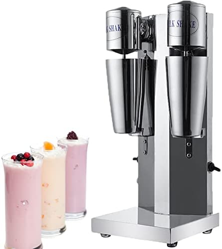 HUMNZR Stainless Steel Double Head Milk Shake Machine, Milkshake Maker Commercial ice Cream ...