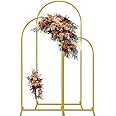 Amazon.com : Metal Wedding Arch Backdrop Stand,3-Piece Gold Arch ...