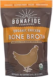 Bonafide Provisions Chicken Bone Broth, 1.5 lb (Frozen): Amazon.com ...