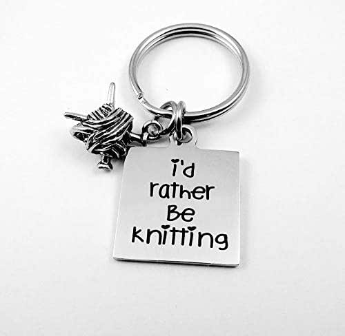 Amazon.com: Knitter Keychain I'd Rather Be Knitting : Handmade Products