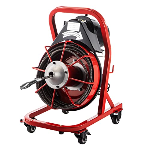 VEVOR Electric Drain Auger, 75' x 1/2", 370W Drain Cleaner Machine Fit ...