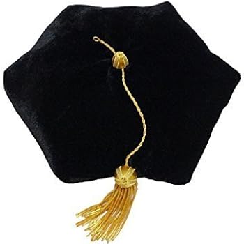 Amazon.com: Newrara 6 Sides Graduation Doctoral Tam With Gold Bullion ...