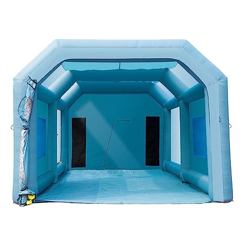 VEVOR 28x16x11ft Inflatable High Powerful 750W+950W Blowers Spray Booth ...